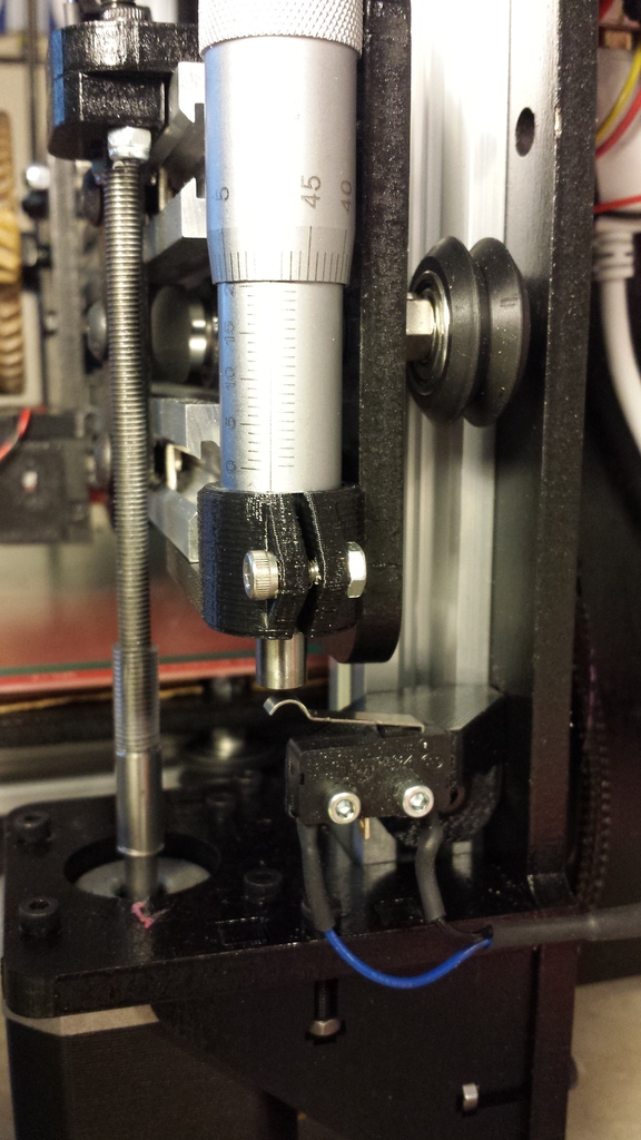 Micrometer Adjustable Z End Stop for MakerFarm Prusa i3v by Clough42 ...