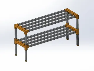 Scalable Aluminium Extrusion Shoe Rack by Warp08 | Download free STL ...