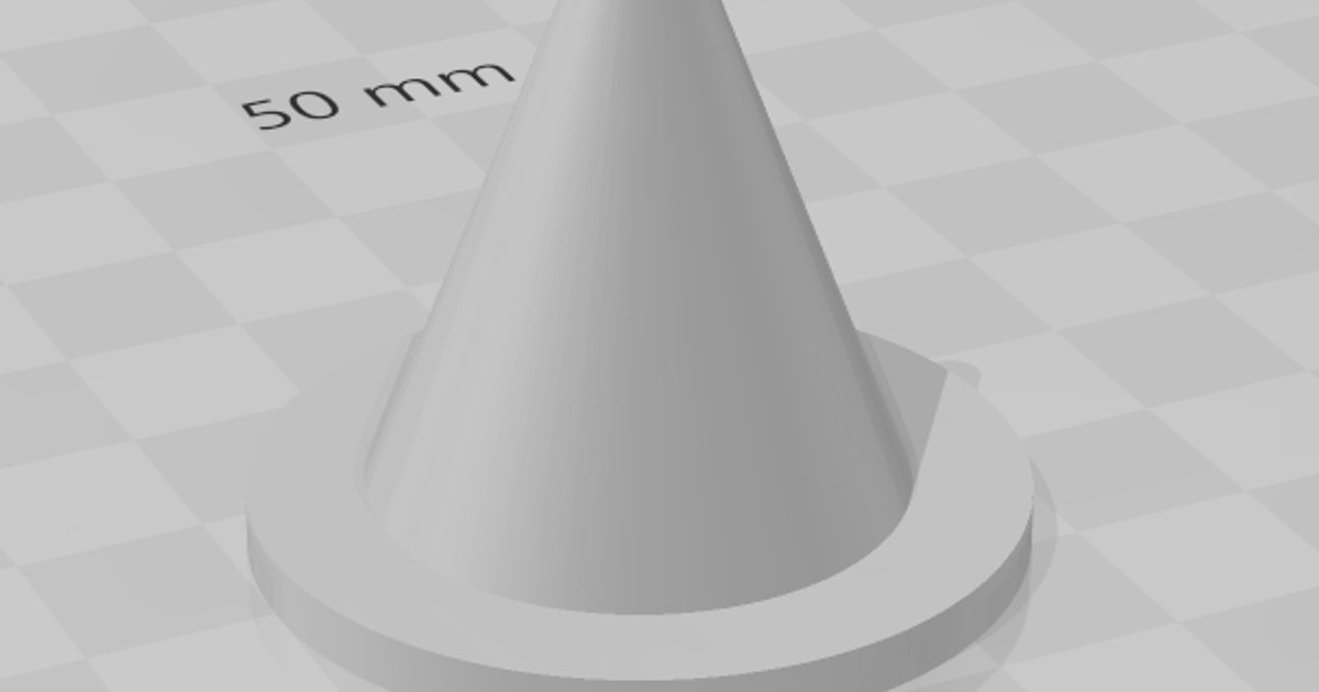 Basic Traffic Cone Miniature by AdventurePages | Download free STL ...