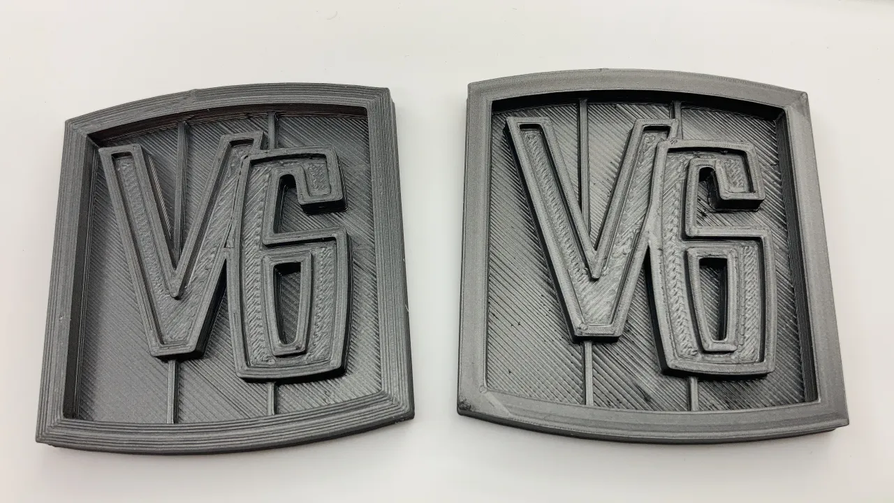Jeep Vintage V6 Badge by JXC | Download free STL model | Printables.com