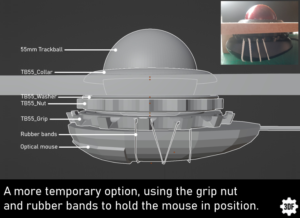 55mm Arcade Trackball Assembly - STL Version! por 3DFreeman | Descargar ...