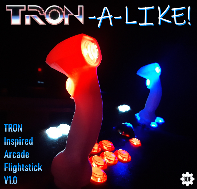 Tron Arcade Digital Flightstick V1 0 Stl Version By 3dfreeman