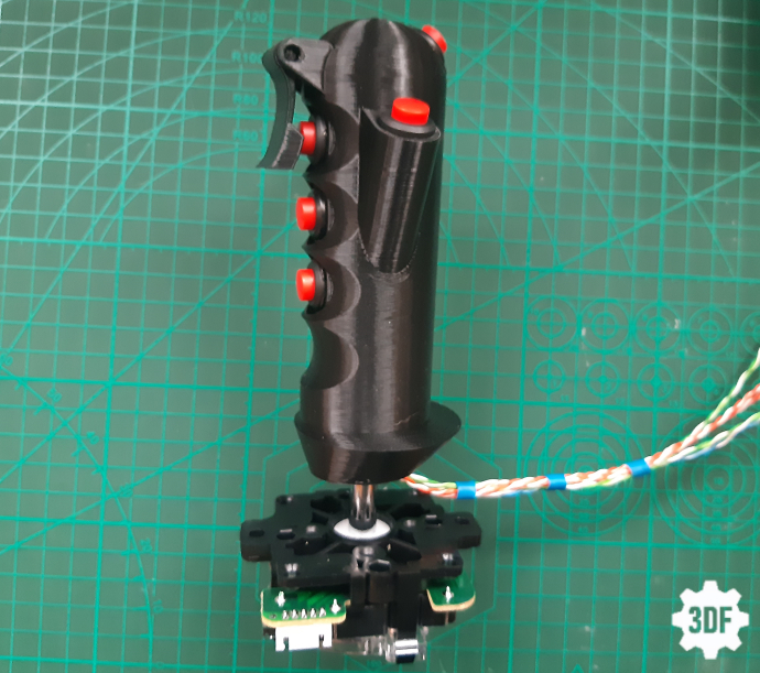 Digital Arcade Flightstick Part 2 (3&5 button) by 3DFreeman | Download ...