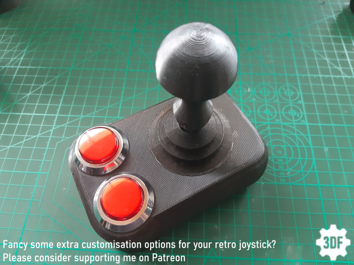 "The Compact" Retro joystick made from arcade parts od autora 3DFreeman ...