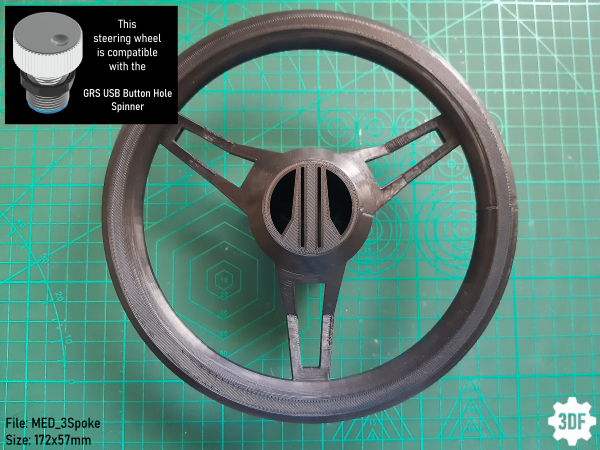 Arcade Spinner Steering Wheel - STL Version! - GRS USB Button Hole ...