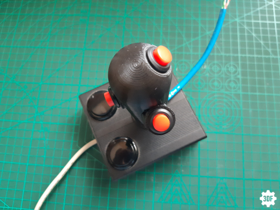Digital 3-Button Arcade Flightstick to fit Sanwa type joystick stem by ...