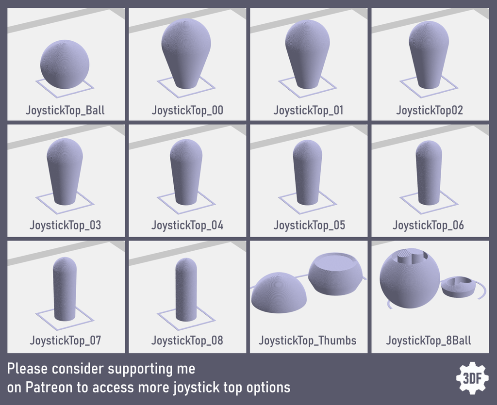 Arcade Joystick Tops and Replacement Discs by 3DFreeman | Download free ...