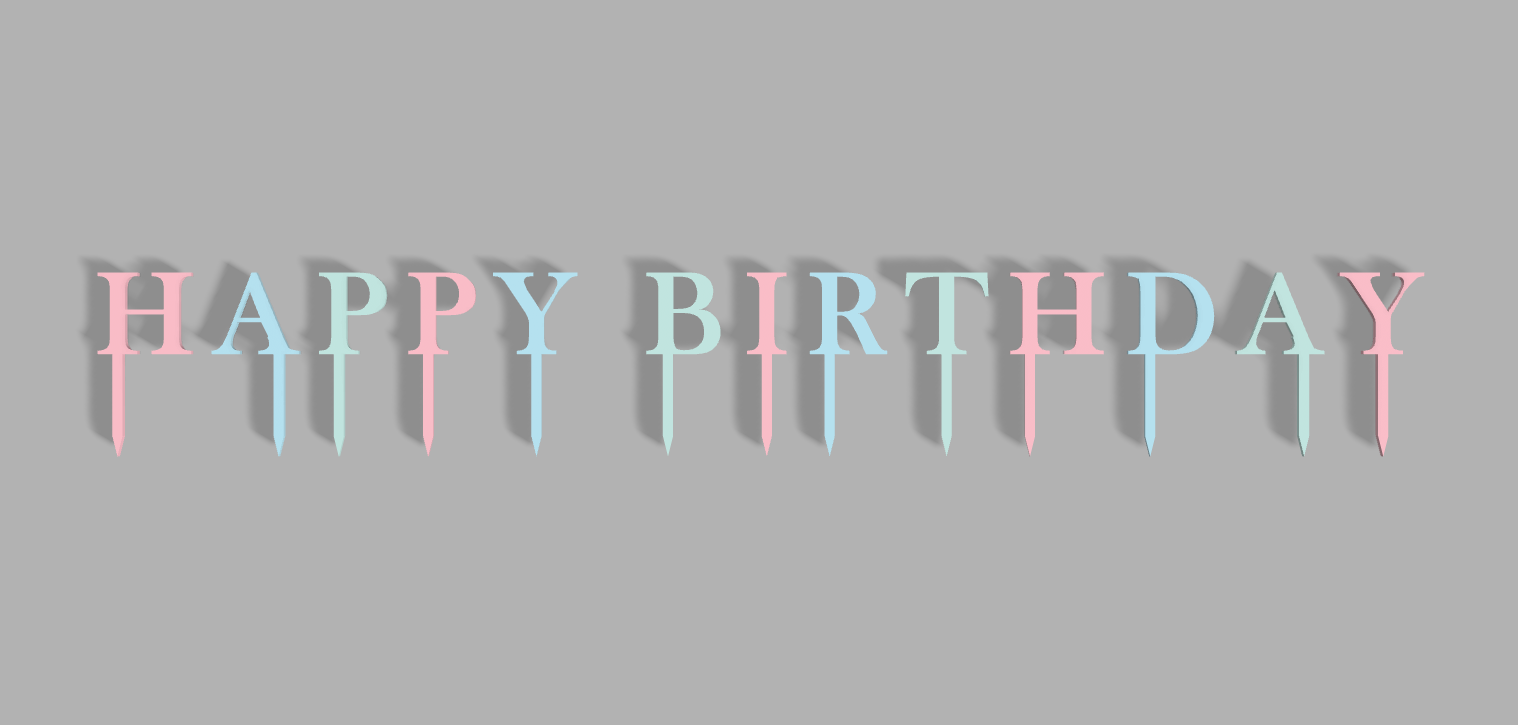 Happy birthday cake letters by MM Bavaria | Download free STL model ...