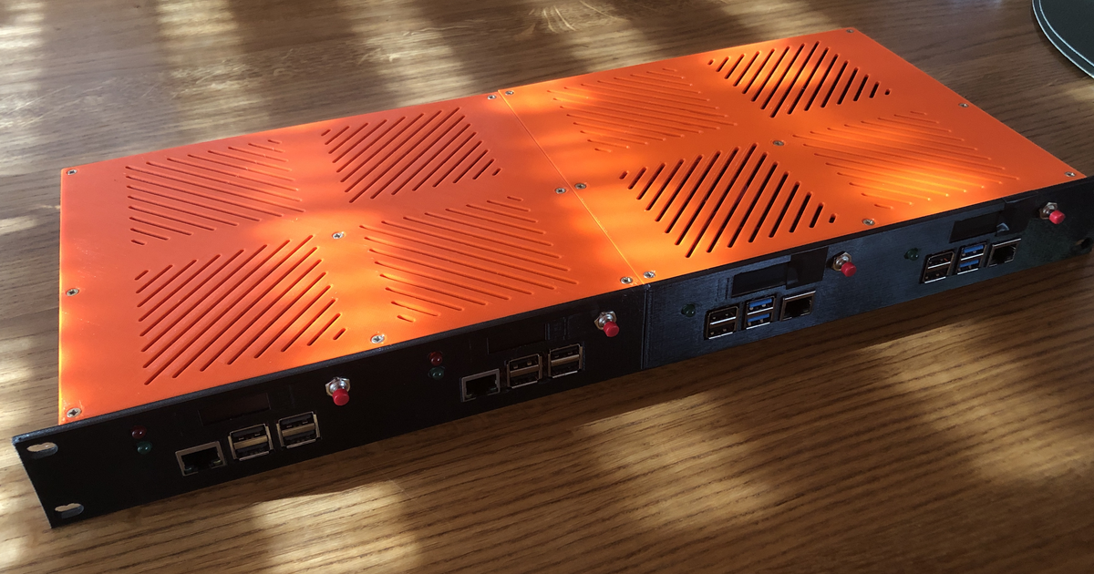 19 Rack Case For 4 Raspberry Pi And Psu By Makerl1969 Download Free Stl Model