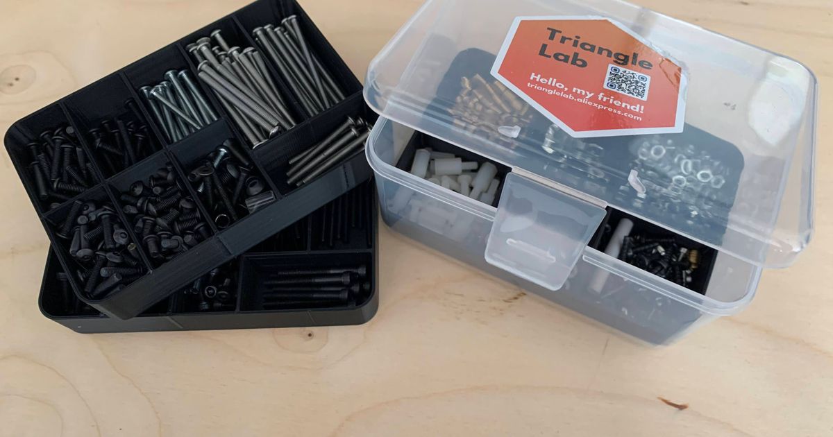 Screw Box Divider for Triangle Labs Box by shakeNbake08 | Download free STL model | Printables.com