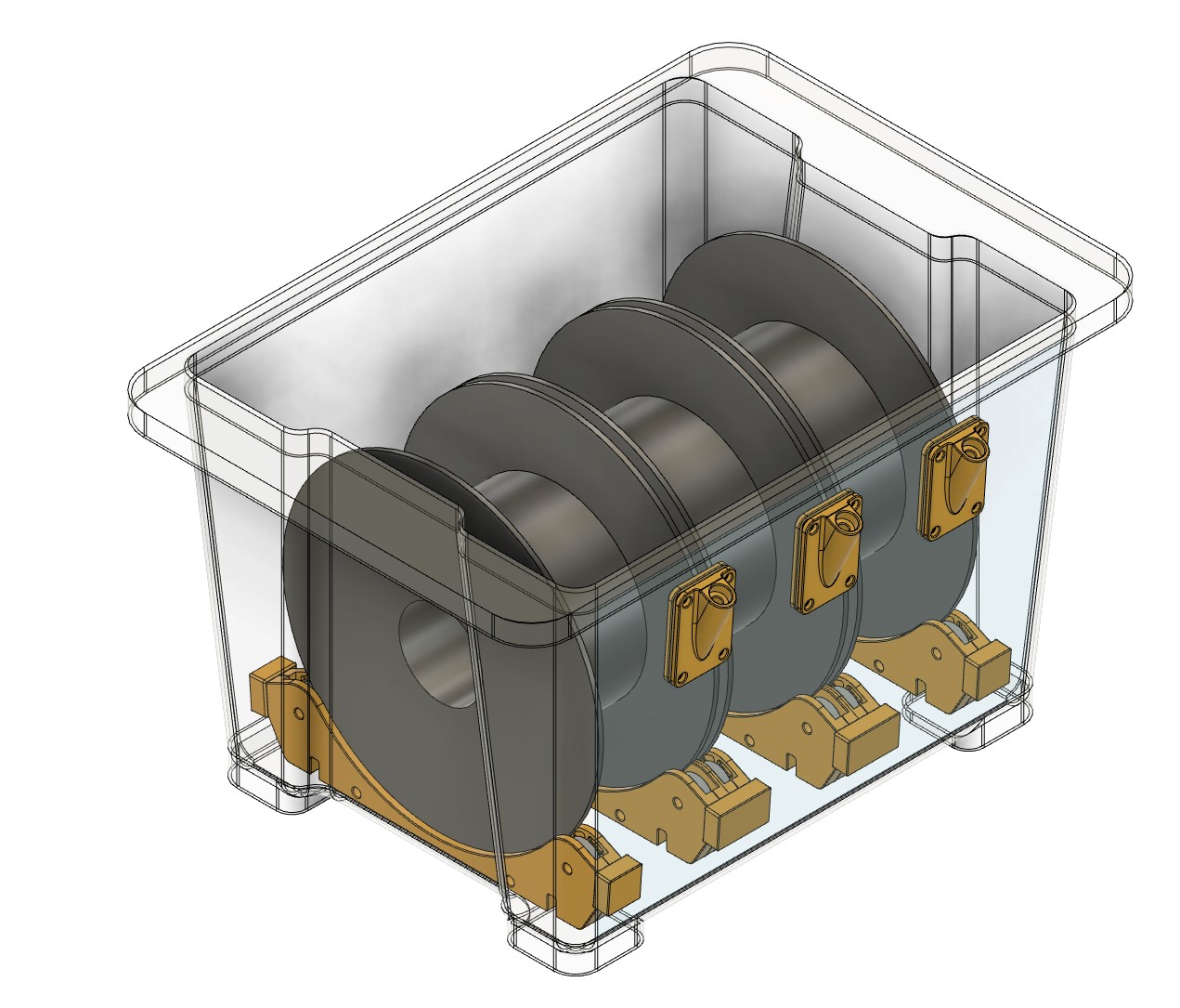 Dry box for 3 filament rolls by DavidP | Download free STL model ...