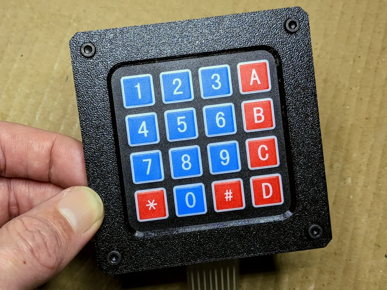Cover for 4x4 membrane keypad by t0b1 | Download free STL model ...