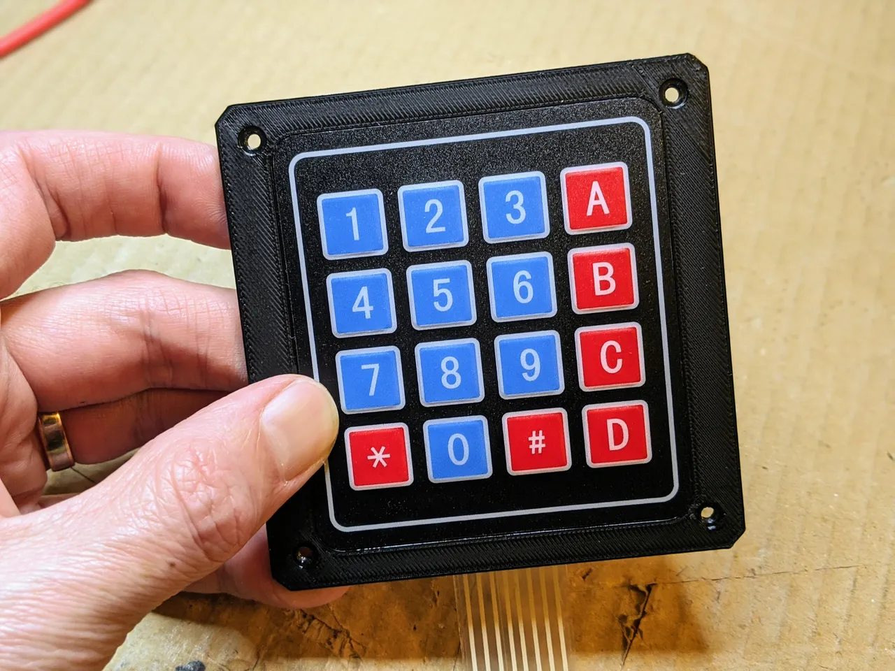 Cover for 4x4 membrane keypad by t0b1 | Download free STL model ...
