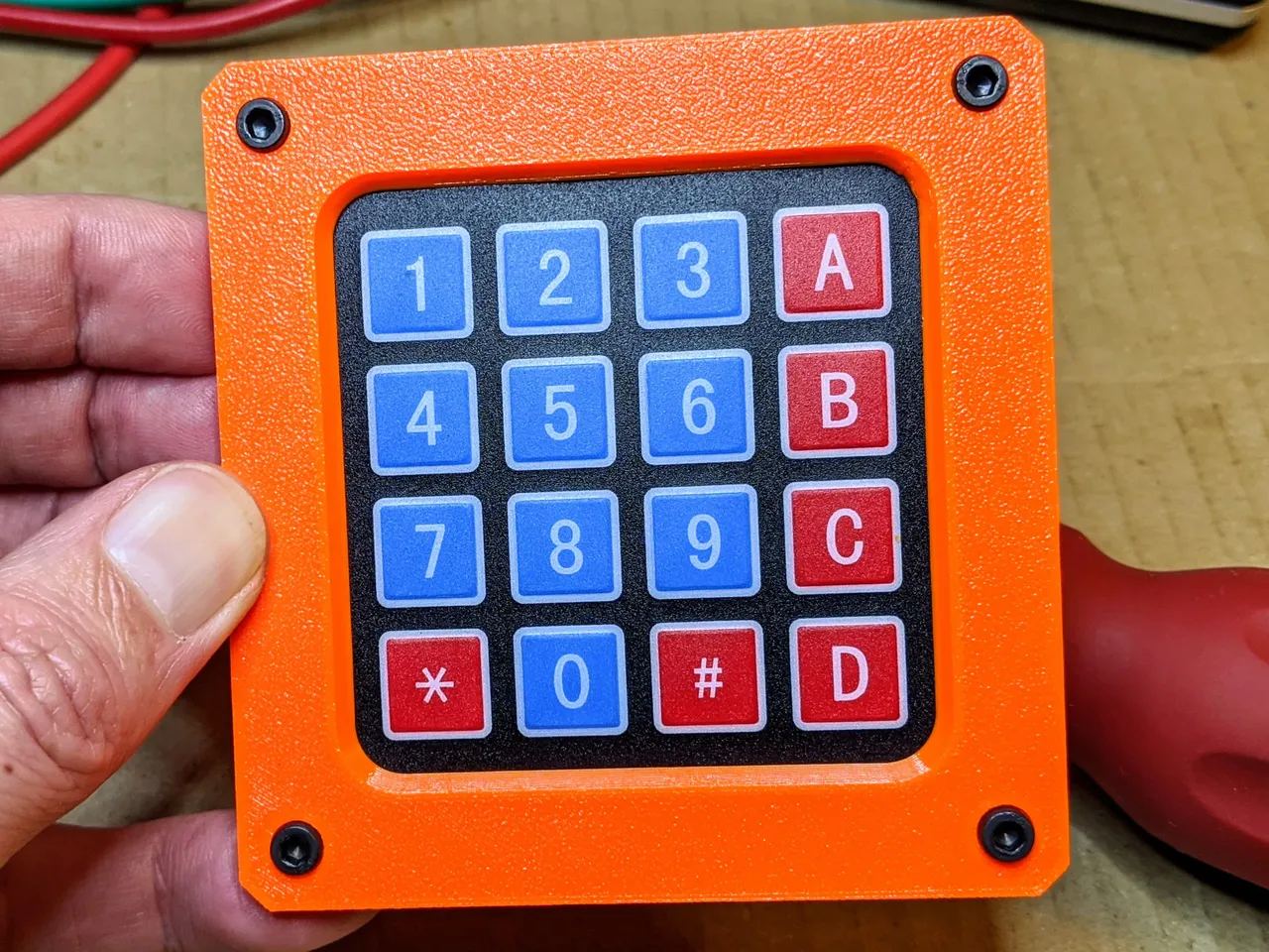 Cover for 4x4 membrane keypad by t0b1 | Download free STL model ...