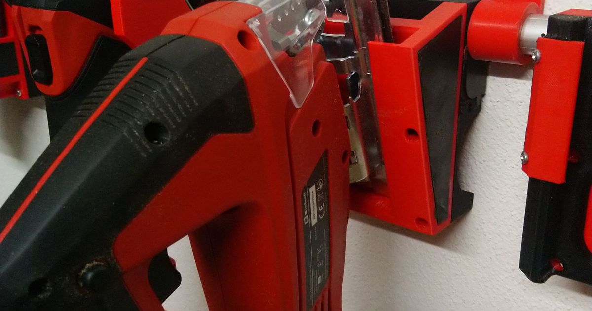 Jigsaw holder for modular wallmount by GodnamedThor | Download free STL ...