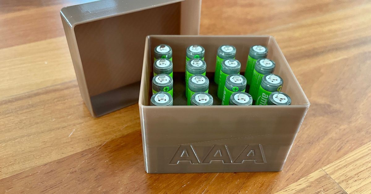 Easy Access AAA-Battery Box by Mr.(Pr)interesting | Download free STL ...