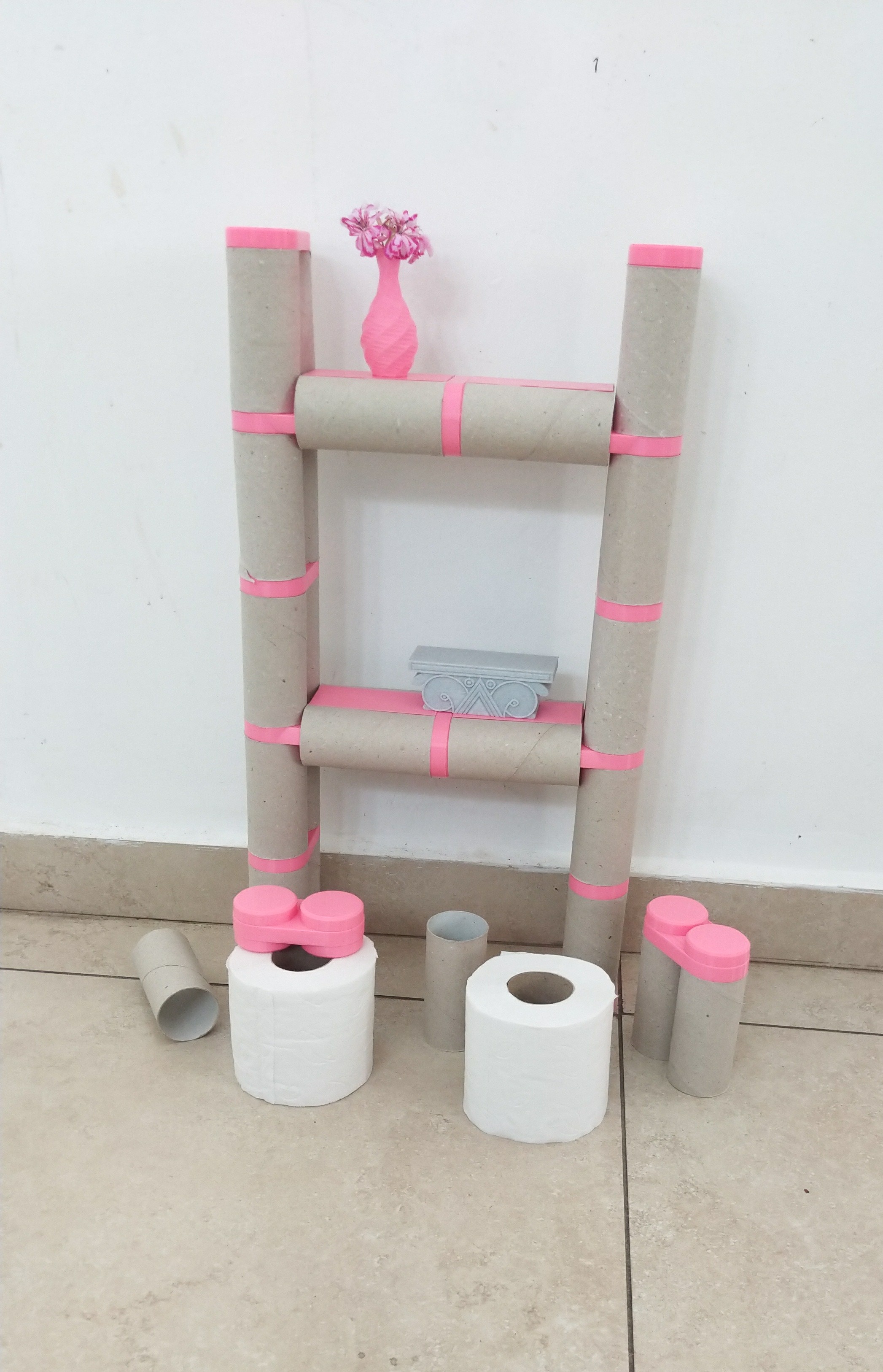 Modular toilet paper roll furniture by reut moses | Download free STL ...
