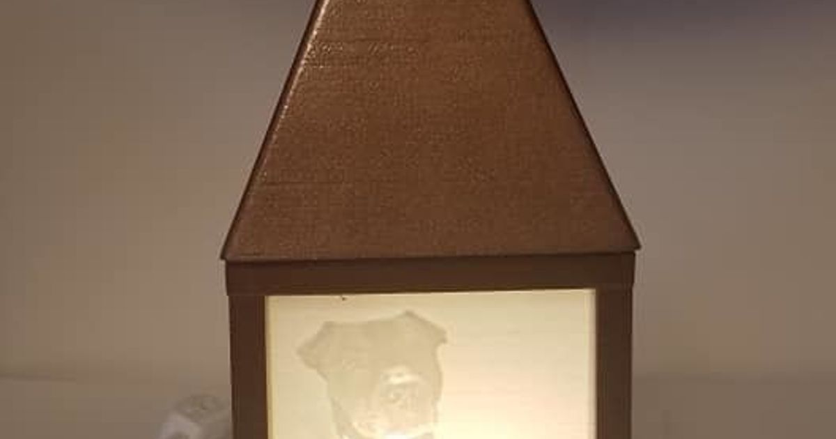 lantern lithophane frame 4 panel by U-N-I 3D Print | Download free STL ...