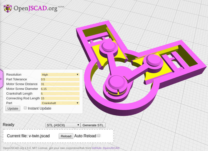 Kinetic Extruder Visualizer Engine by knickers | Download free STL ...