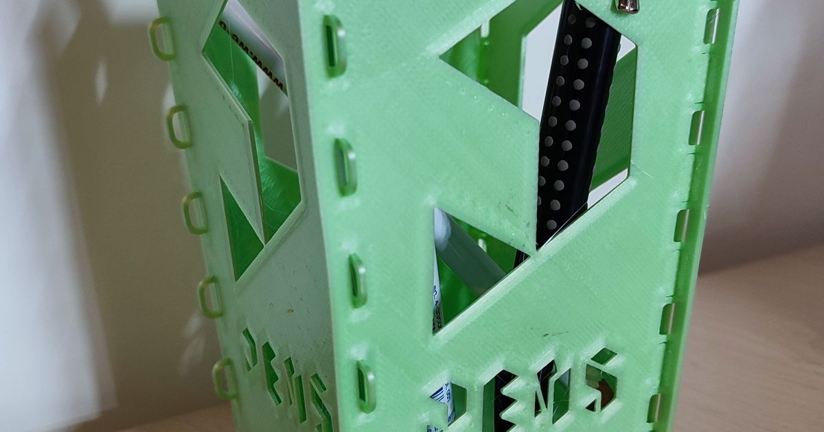 Printables PENS Cup - flat fast print with snap in connection by ...