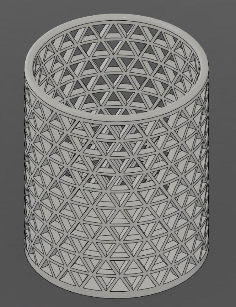 Triangle Cut Pencil Cup by notepad7 | Download free STL model ...