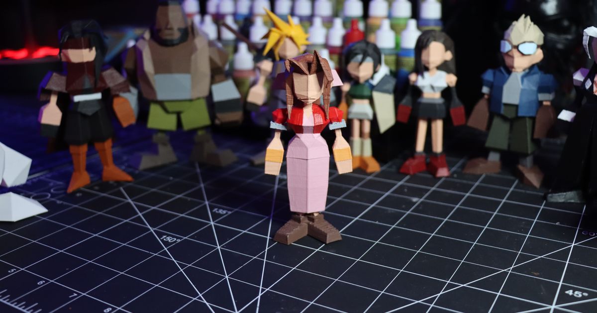 Aerith Gainsborough - Final Fantasy 7 Polygon Model by The Cyber Hobbit ...