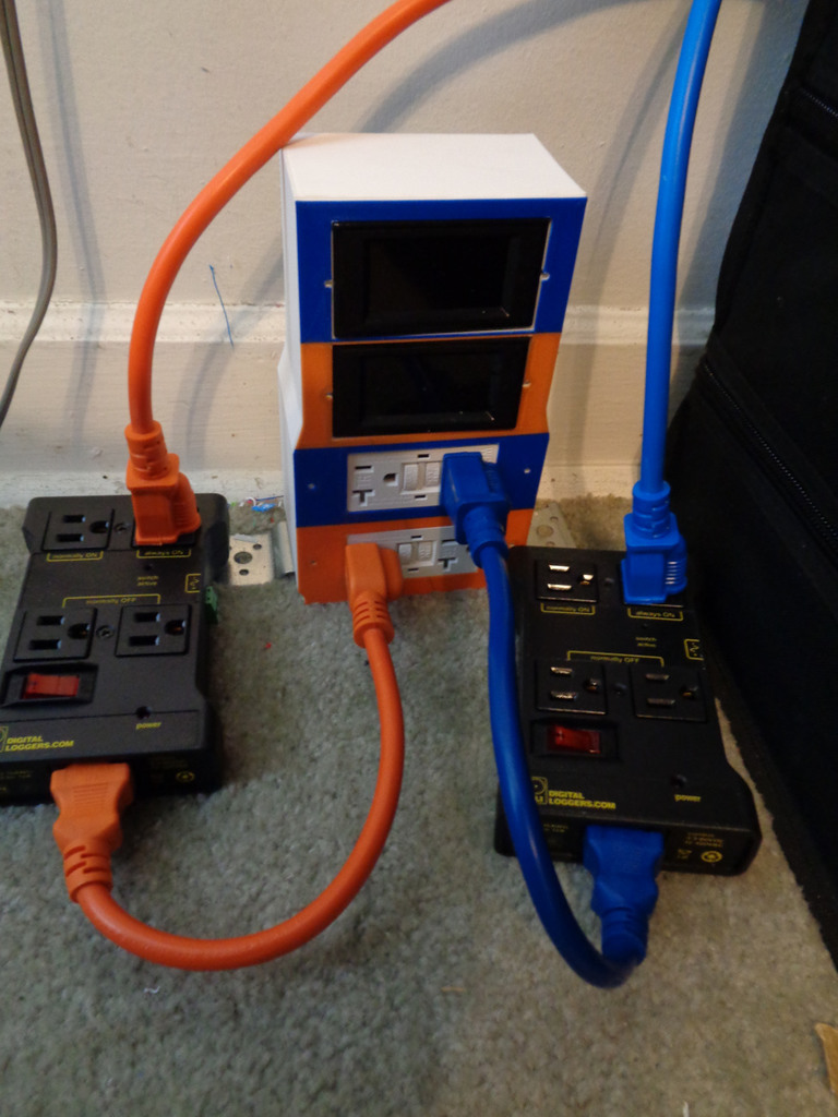 Dual circuit 4 gang box cover with meters by GallaghersArt | Download ...