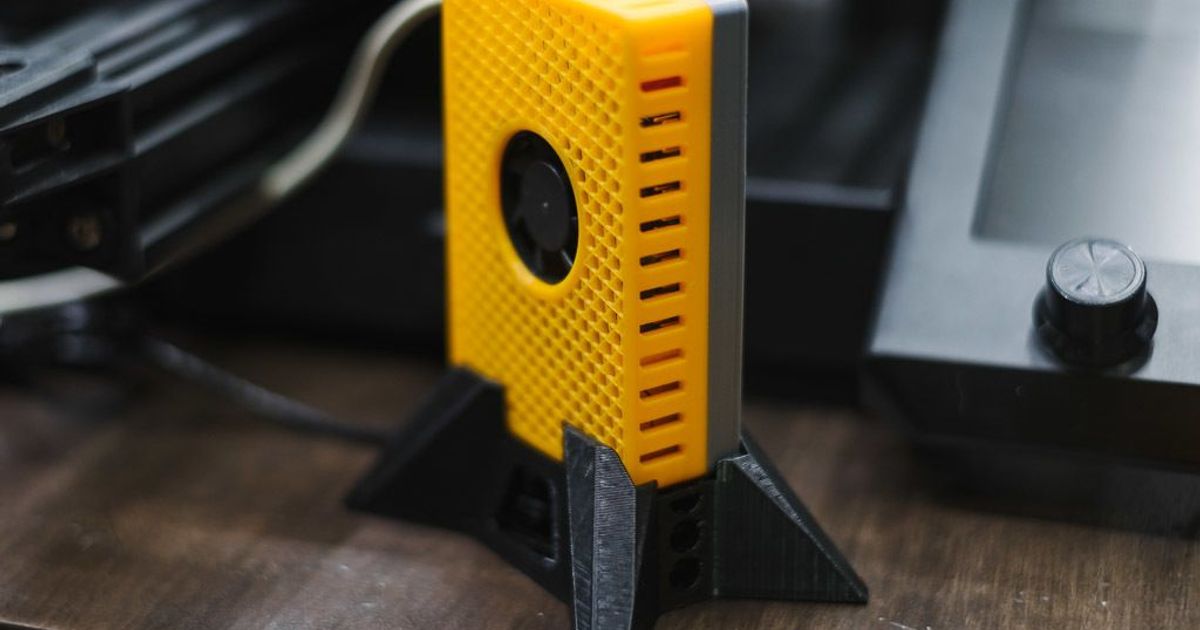 Parametric Raspberry Pi 4B Case (30mm fan) with vertical stand by ...