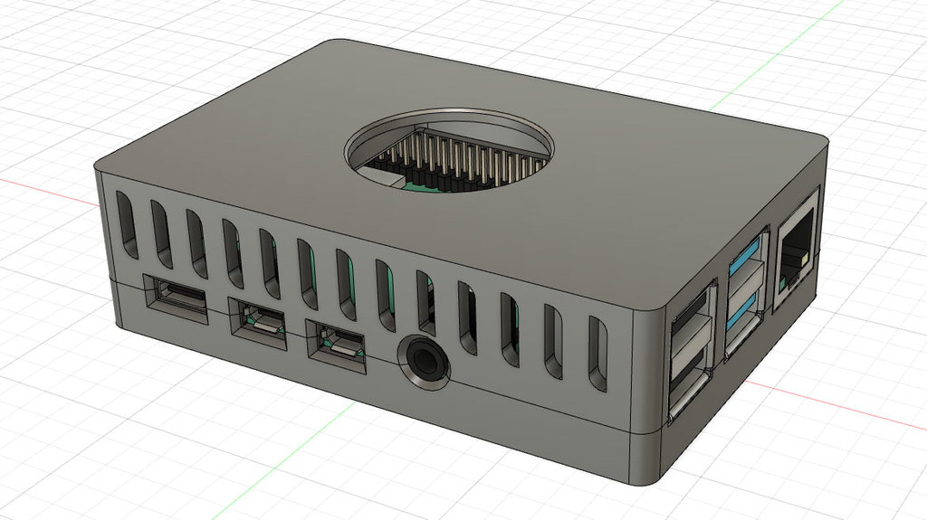 Parametric Raspberry Pi 4B Case (30mm fan) with vertical stand by ...