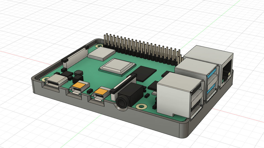 Parametric Raspberry Pi 4B Case (30mm fan) with vertical stand by ...