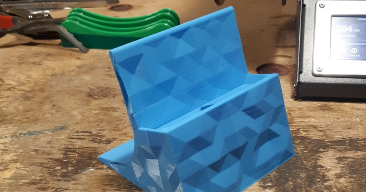 Phone Stand with Cord Slot by Alex MacKinnon | Download free STL model ...