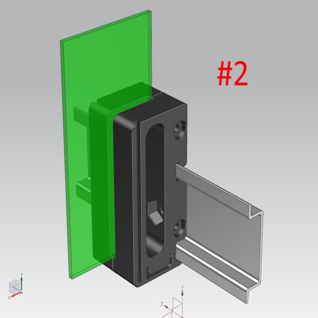 PCB DIN rail mount by unwohlpol | Download free STL model | Printables.com