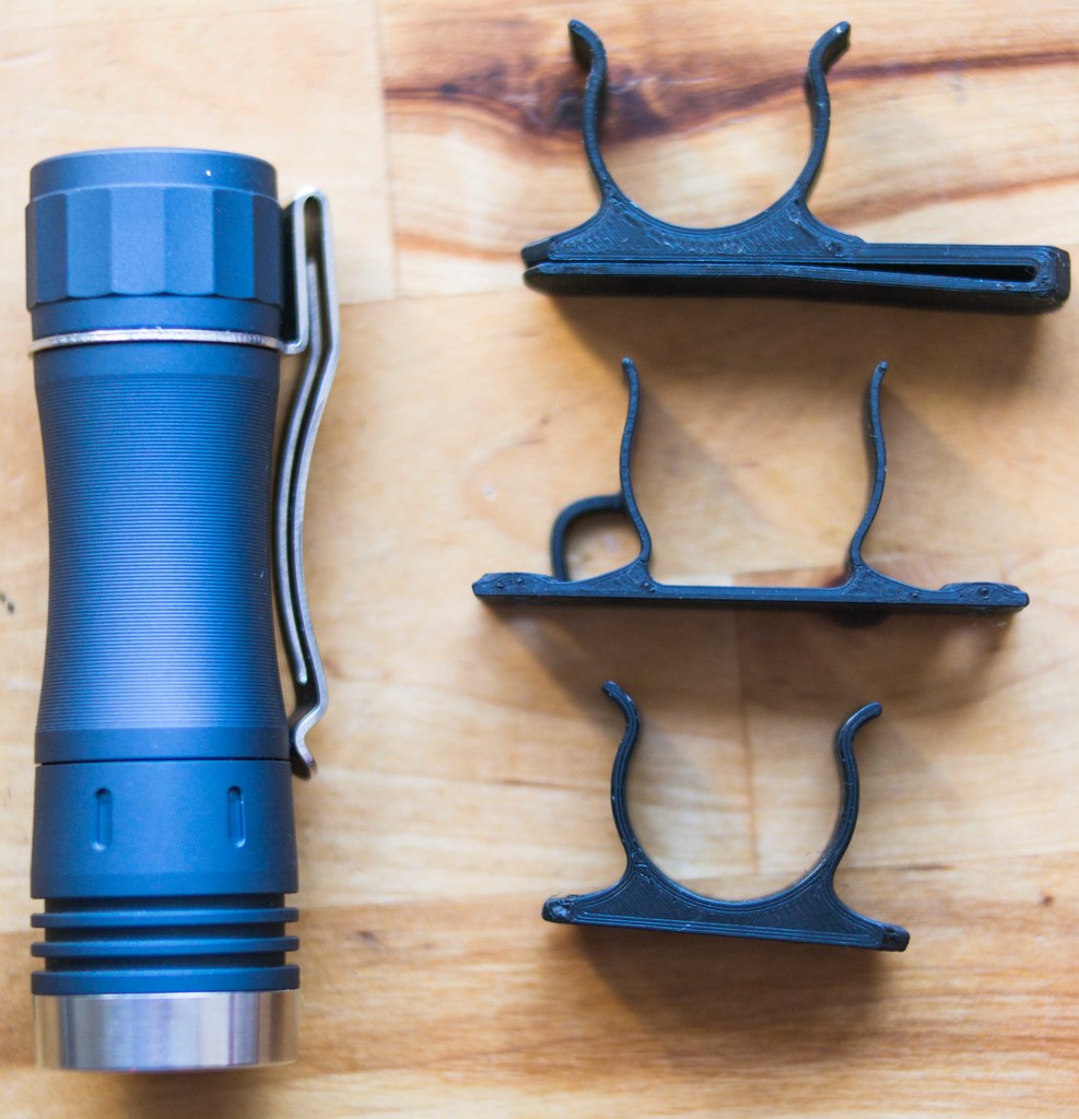 Flashlight holder / Clip by Meister Edel | Download free STL model ...