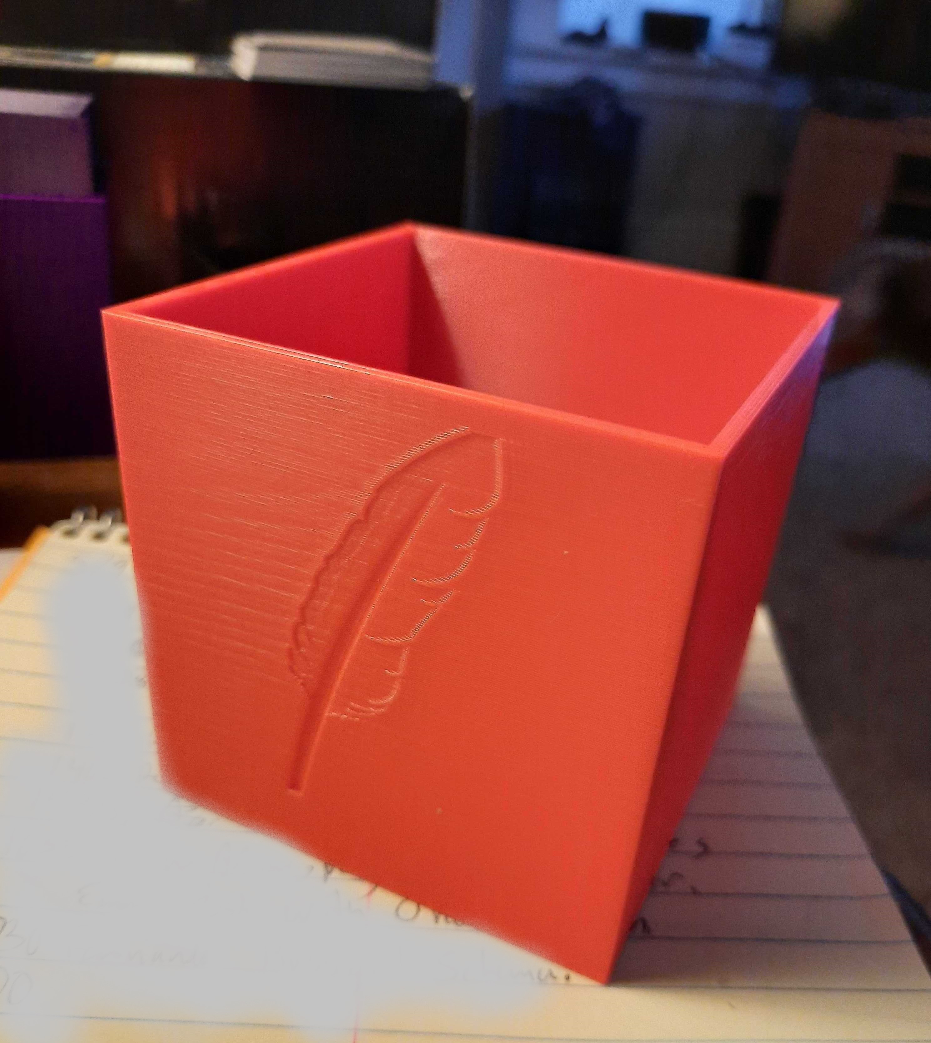 Simple Deck Box with Feather by Fatkid | Download free STL model ...