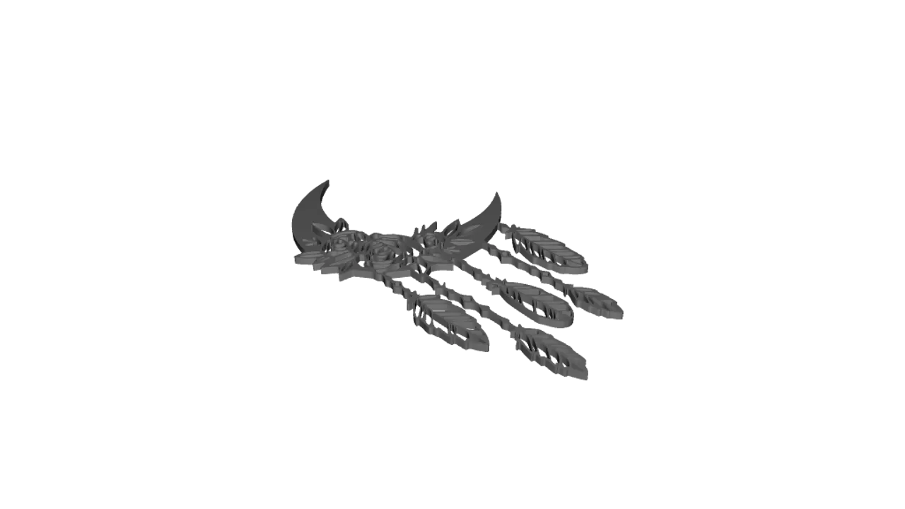 Moon and rose dreamcatcher by zinitri | Download free STL model ...