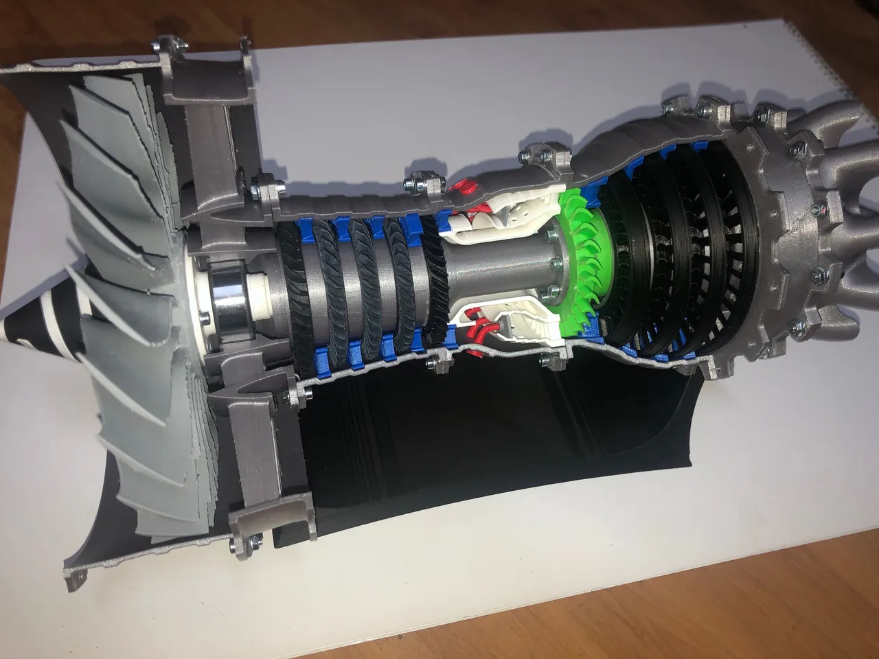 Dual Shaft, Turbo Fan Jet Engine by Netsim | Download free STL model ...