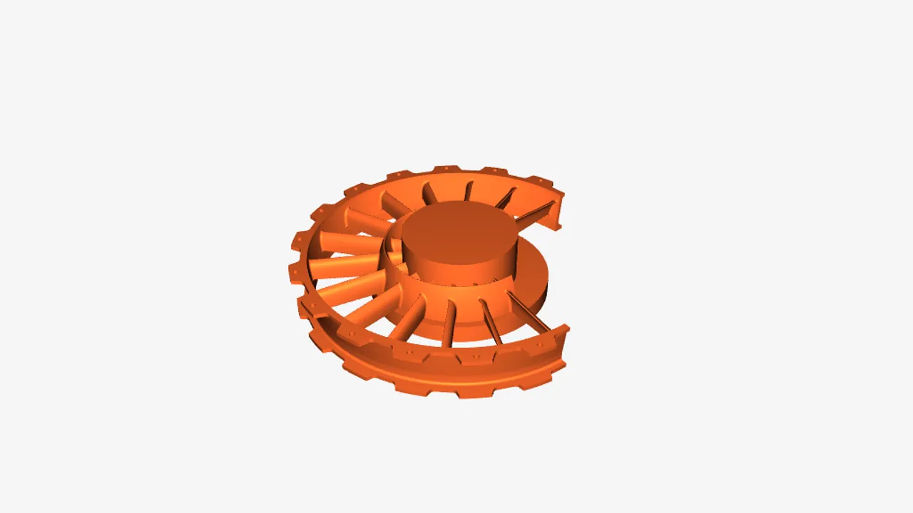 Dual Shaft, Turbo Fan Jet Engine by Netsim | Download free STL model ...