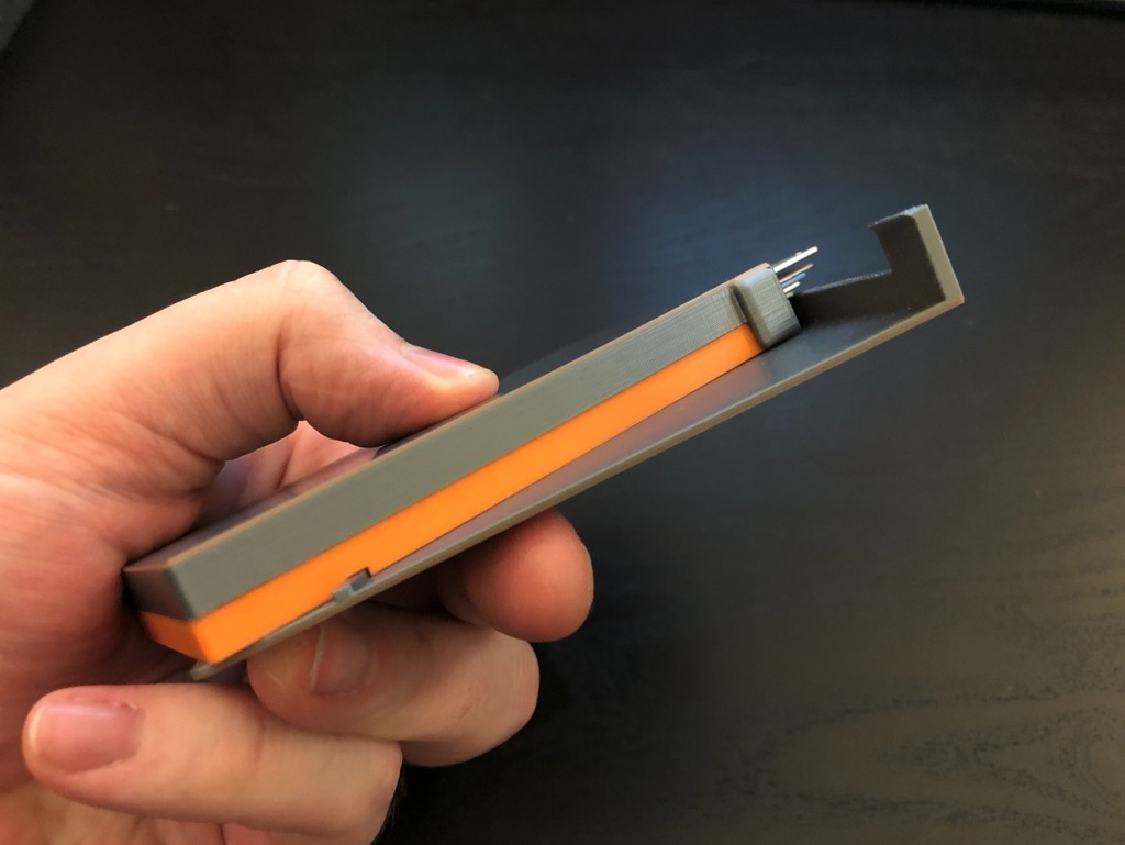 Smart Wallet - Sliding [AND LOCKING] 3D printed wallet V2 by ...