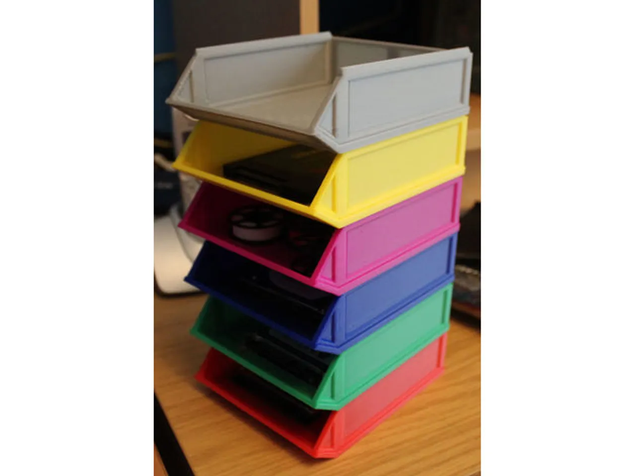Stackable hard drive storage basket by alloria | Download free STL ...