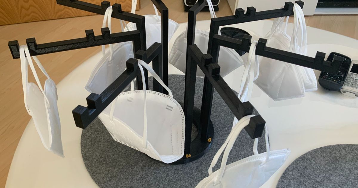 Face mask holder (Week day/mask version) by AWSW | Download free STL ...