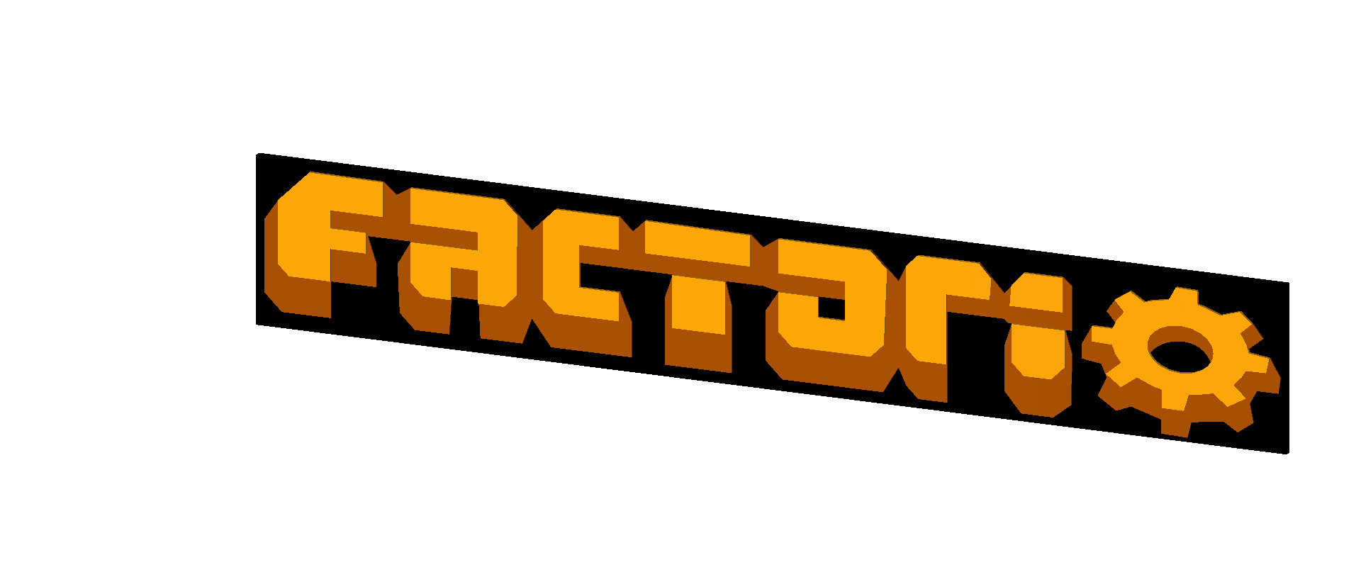 Factorio logo by NathanZ | Download free STL model | Printables.com