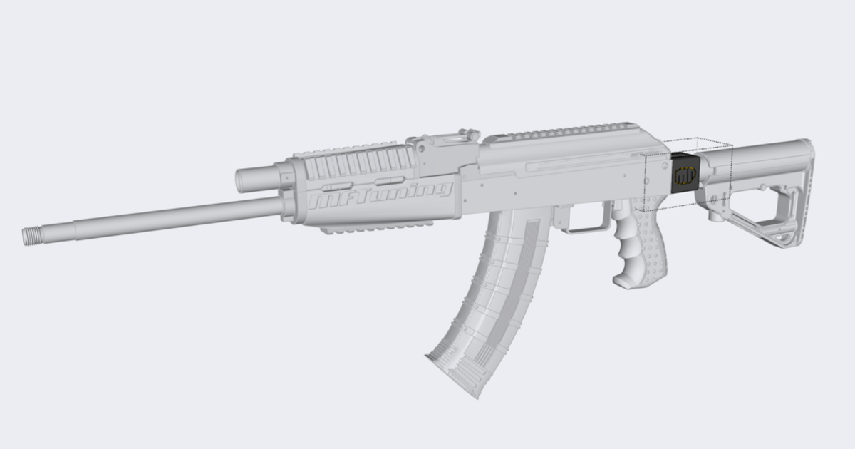 Adapter for AK for rifle stock from M4 by MFTuning | Download free STL ...