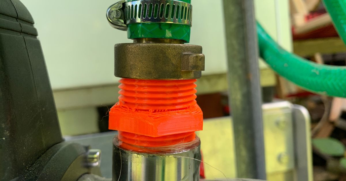 Hose adapter, 1" internal to 1" internal thread by B1ixX0r | Download ...