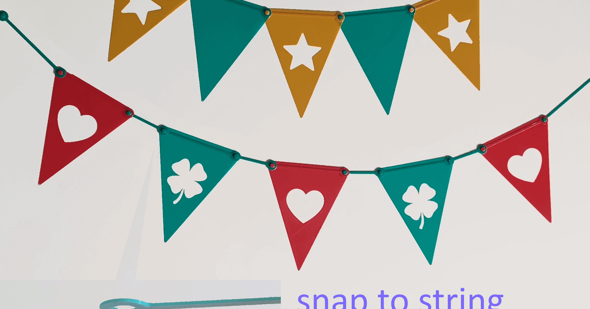 Party Flags by Quin | Download free STL model | Printables.com