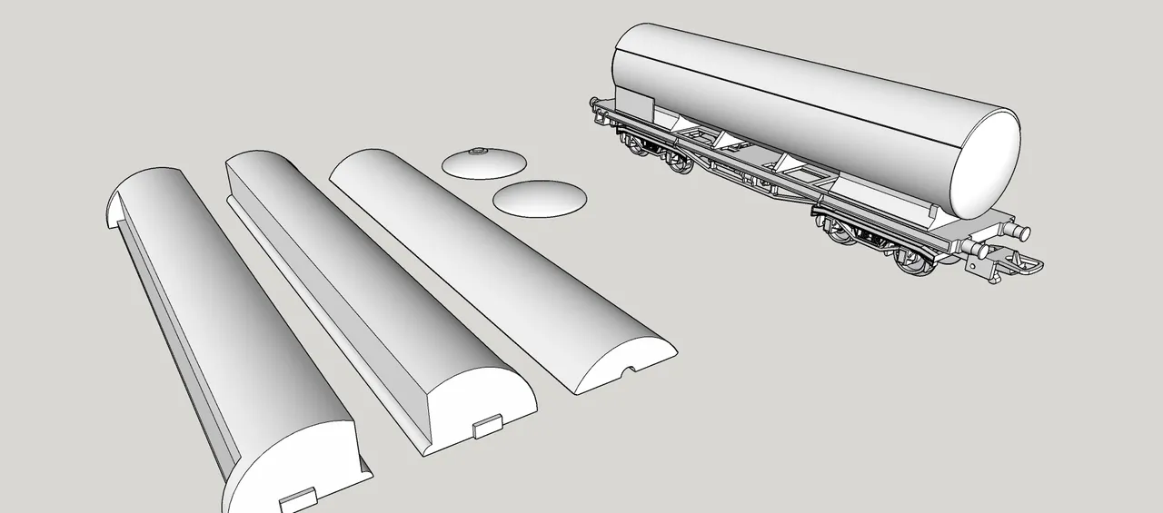 H0 1:87 Scale Tank Car SHELL by Daniel | Download free STL model ...