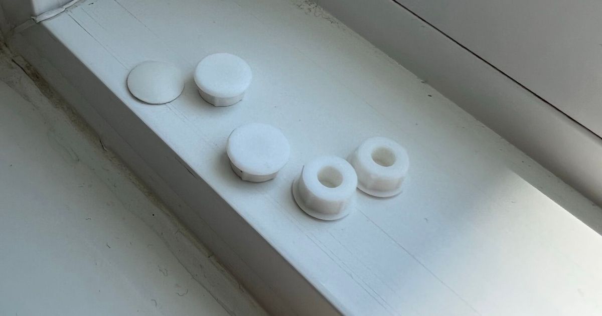 Window screw hole covers by Will | Download free STL model | Printables.com