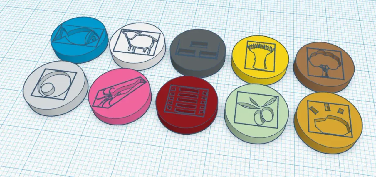 Antiquity Resource Tokens by CDN_Printing | Download free STL model ...