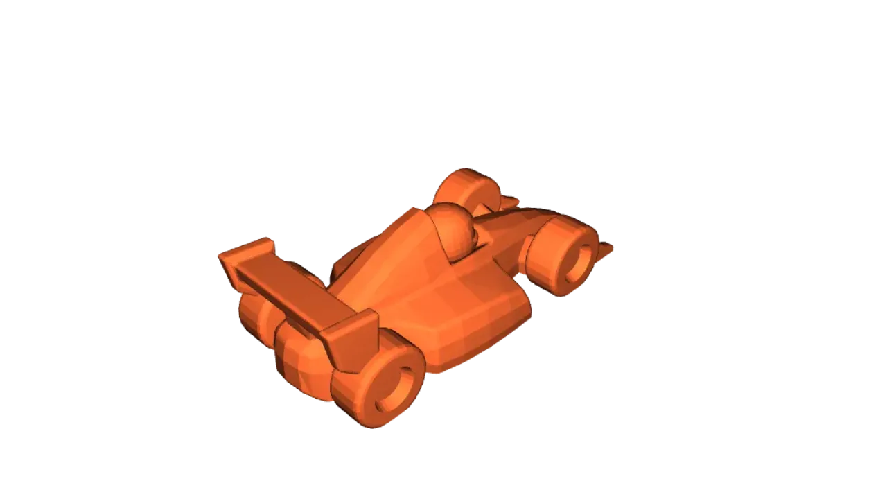 Cartoon F1 Car by WheelDeal | Download free STL model | Printables.com