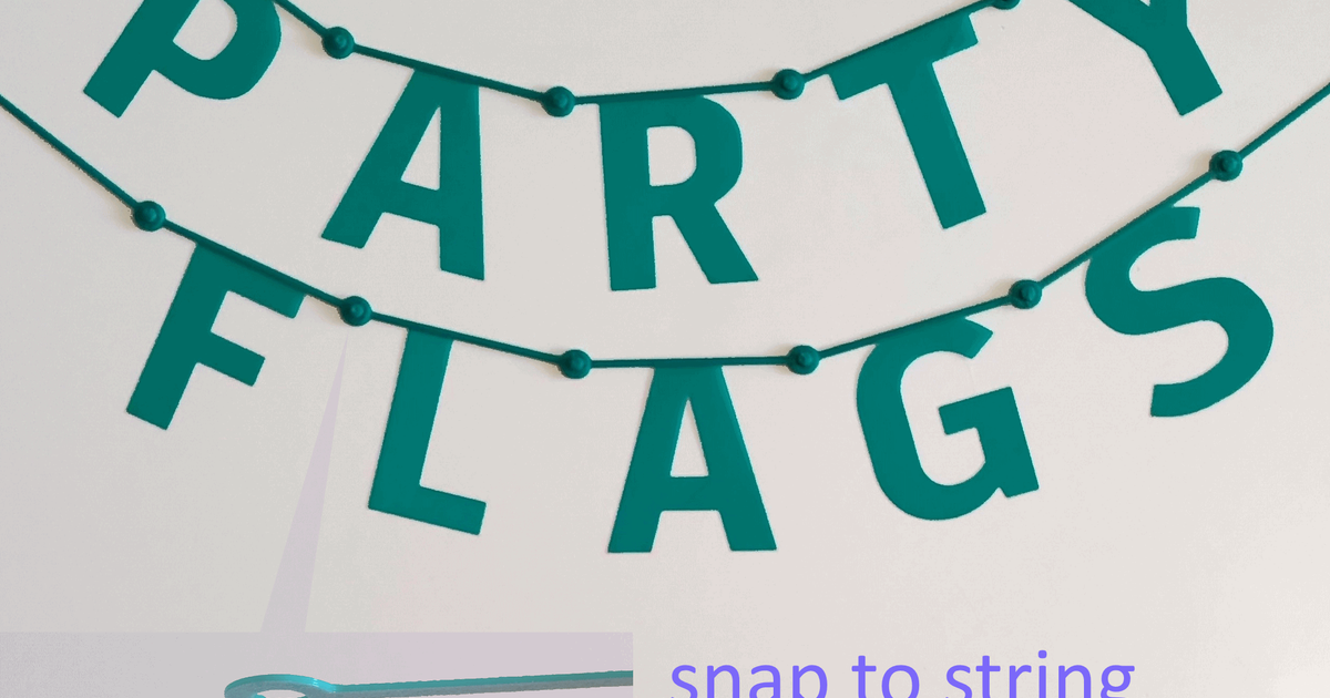 Party Flags - Letters, Numbers and Symbols by Quin | Download free STL ...