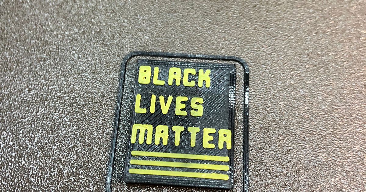 BLM Black Lives Matter Pin - MK2 by Eyepokerouter | Download free STL ...